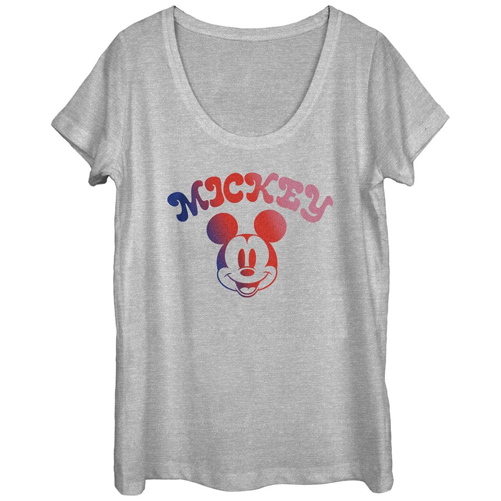 Disney's Mickey Mouse Gradient Design Scoop Neck Juniors' Graphic Tee