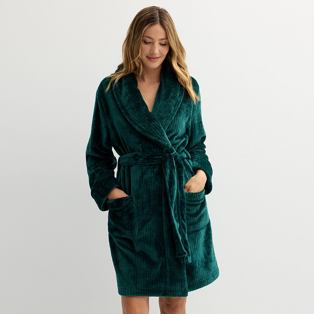 Women's Sonoma Goods For Life® Long Sleeve Plush Short Robe