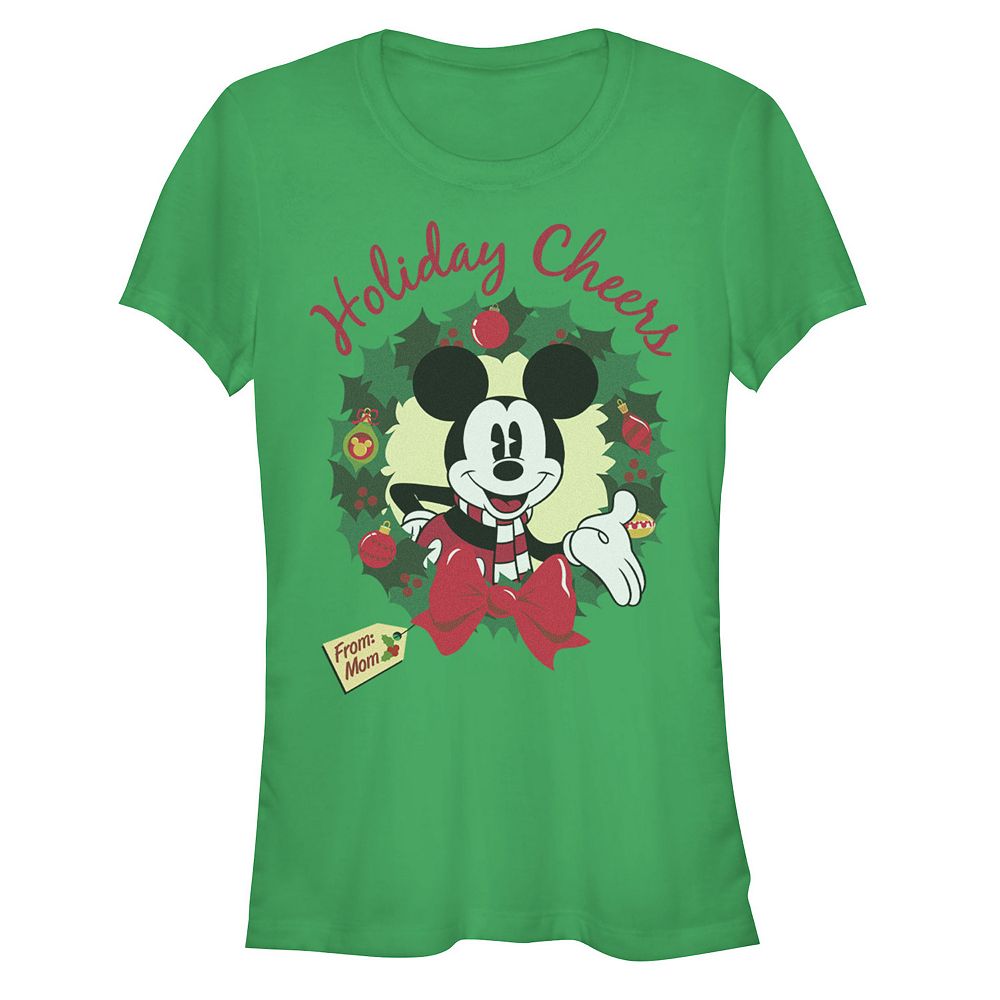 Disney's Mickey Mouse Juniors' Holiday Cheers From Mom Graphic Tee