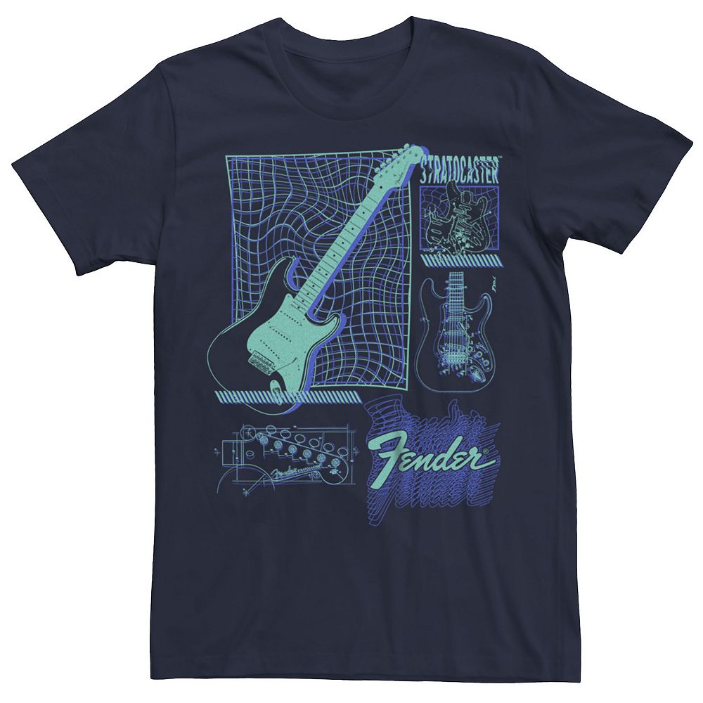Men's Fender Stratocaster Infographic Graphic Tee