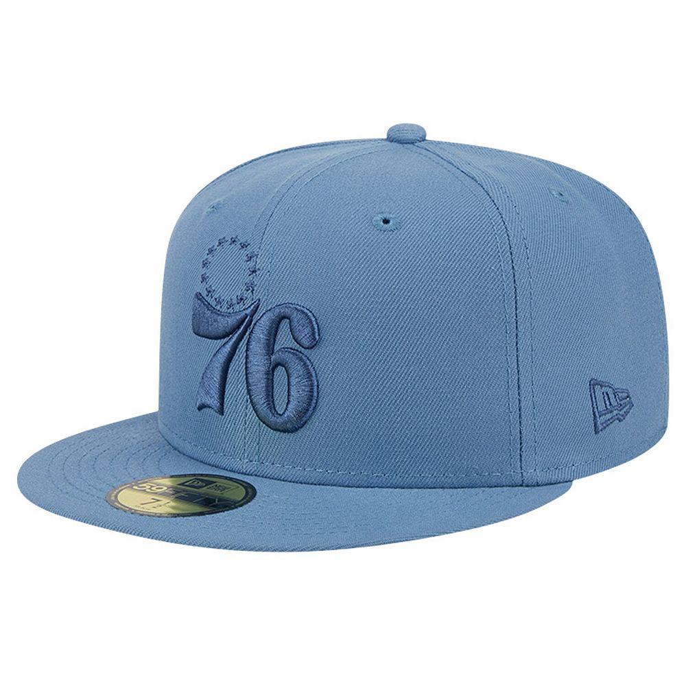 Men's New Era Blue Philadelphia 76ers Color Pack Faded Tonal 59FIFTY ...