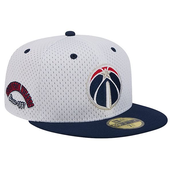 Men's New Era White/Navy Washington Wizards Throwback 2Tone 59FIFTY ...