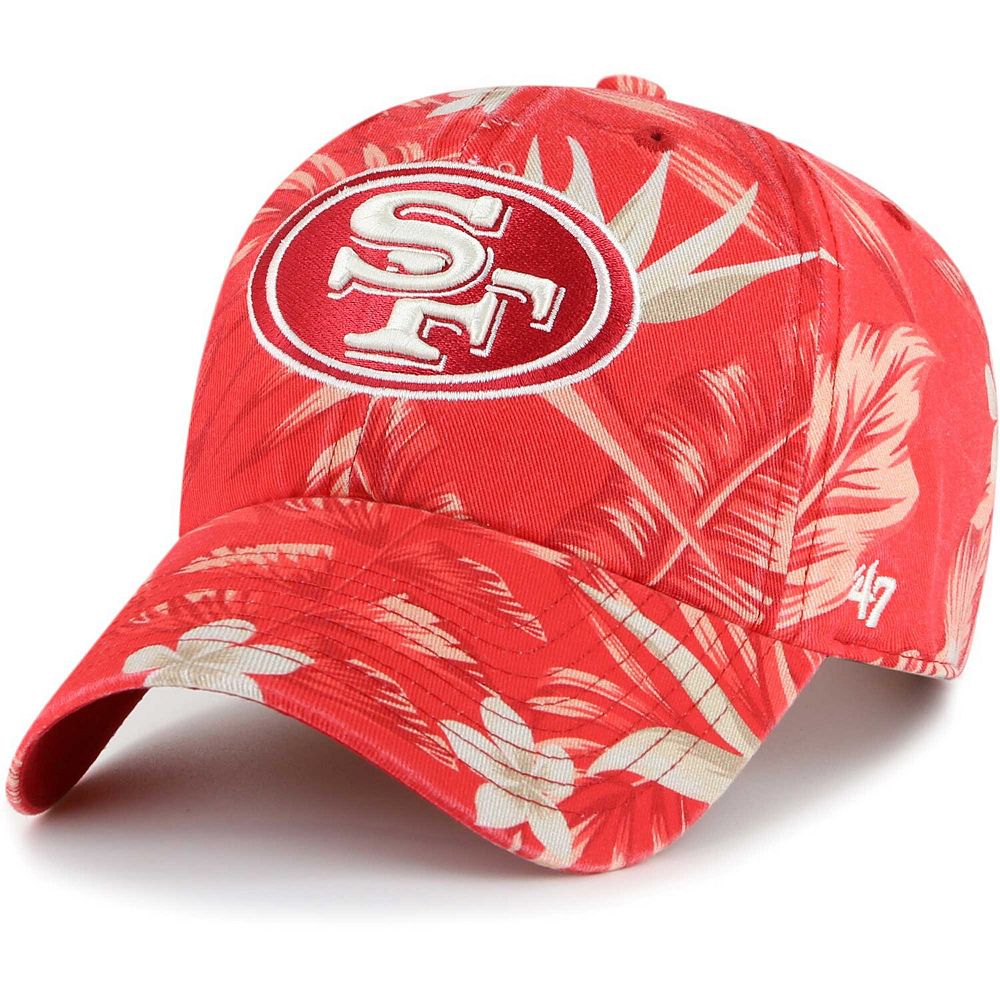 Women's '47 Scarlet San Francisco 49ers Tropicalia Clean Up Adjustable Hat