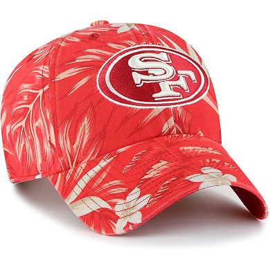 Women's '47 Scarlet San Francisco 49ers Tropicalia Clean Up Adjustable Hat