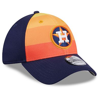 Men's New Era Orange Houston Astros 2024 Batting Practice 39THIRTY Flex Hat