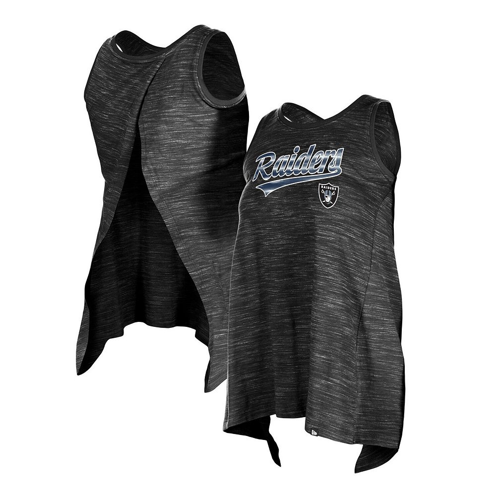 Women's New Era Black Las Vegas Raiders Space Dye Active Tank Top