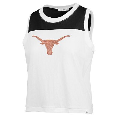 Women's '47 White Texas Longhorns Premier Zoey Waist Length Tank Top