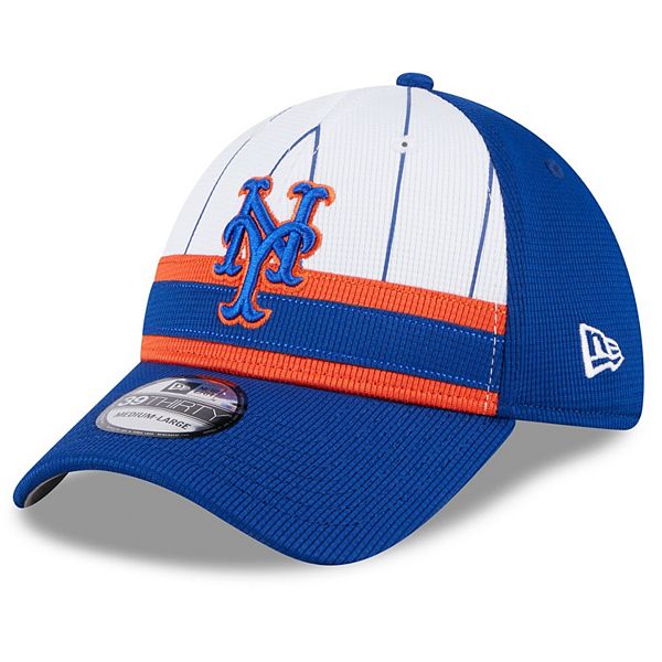 Men's New Era White New York Mets 2024 Batting Practice 39THIRTY Flex Hat