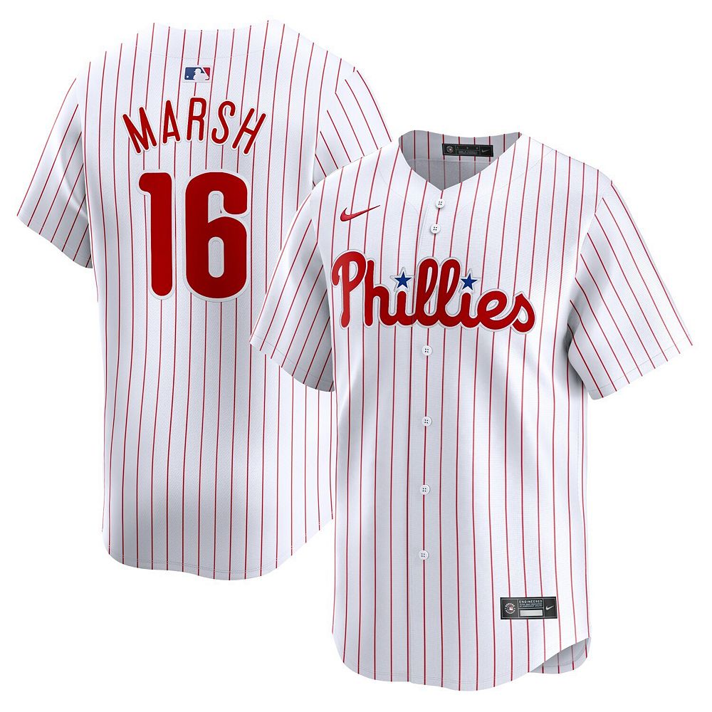 Men's Nike Brandon Marsh White Philadelphia Phillies Home Limited ...