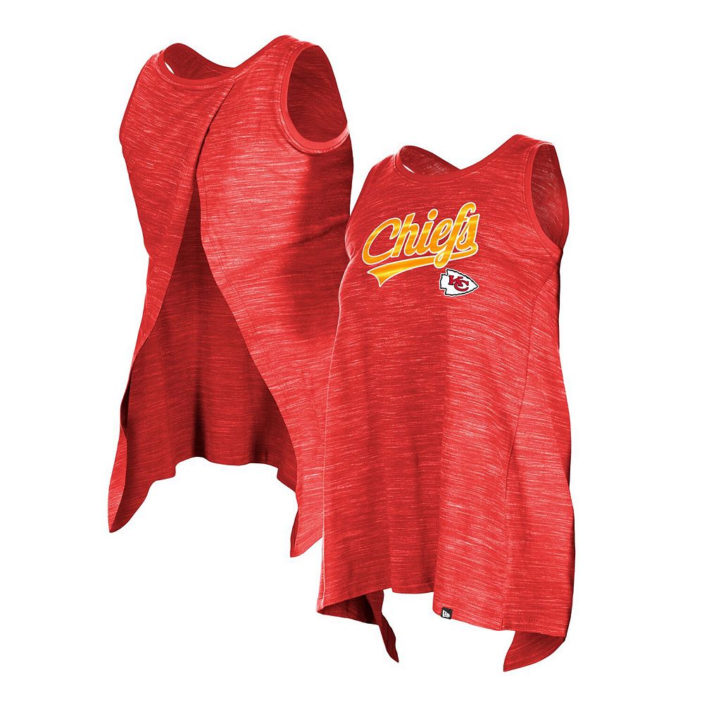 Women's New Era Red Kansas City Chiefs Space Dye Active Tank Top