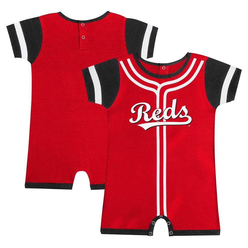 Newborn & Infant Fanatics Branded Red Cincinnati Reds Fast Pitch Romper