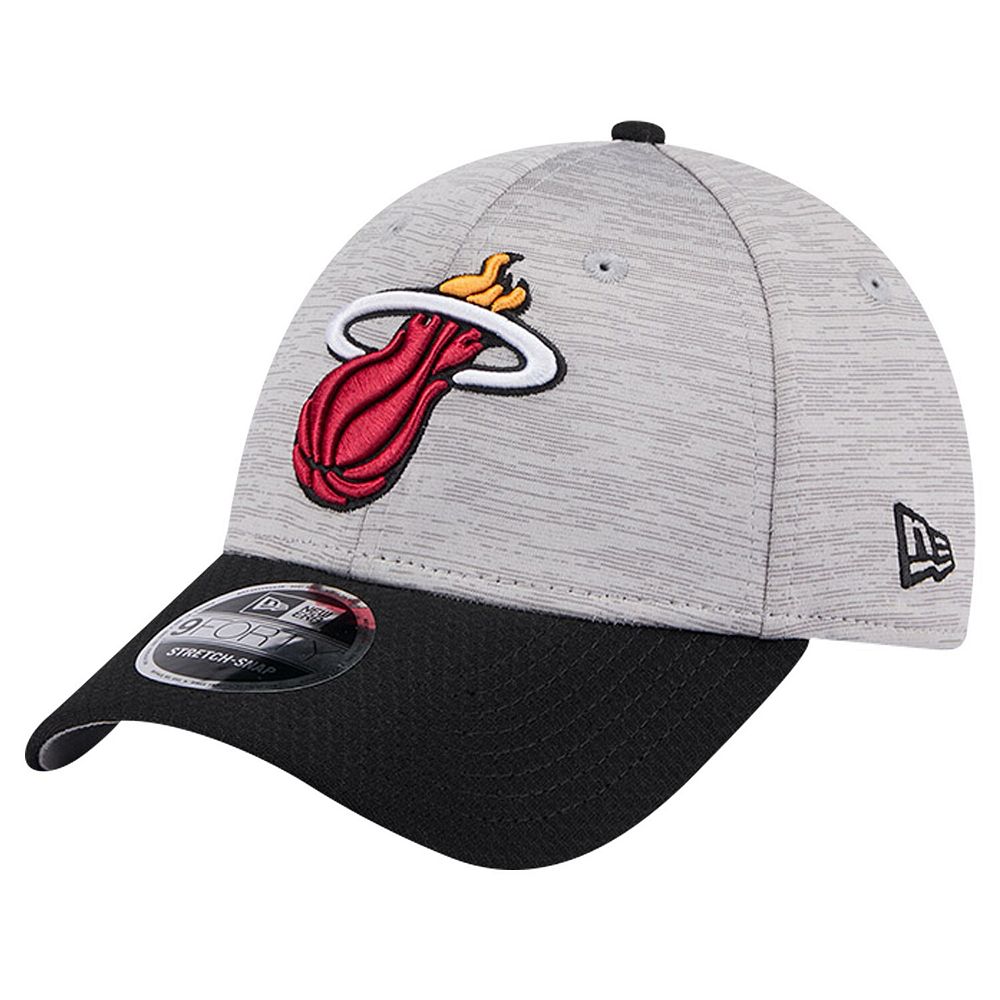 Men's New Era Heather Gray/Black Miami Heat Active Digi-Tech Two-Tone ...
