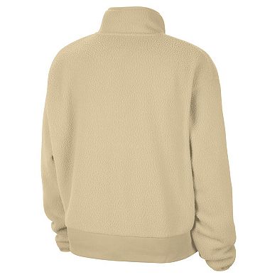 Women's Nike Gold Purdue Boilermakers Fly Fleece Quarter-Zip Jacket