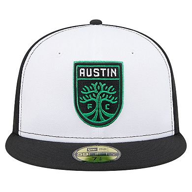 Men's New Era White/Black Austin FC 2024 Kick Off Collection 59FIFTY ...