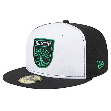Men's New Era White/Black Austin FC 2024 Kick Off Collection 59FIFTY ...