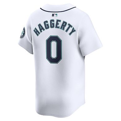 Men's Nike Sam Haggerty White Seattle Mariners Home Limited Player Jersey