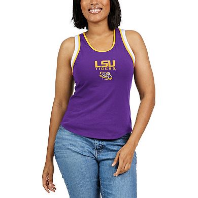 Women's WEAR by Erin Andrews Purple LSU Tigers Open Hole Razorback Tank Top