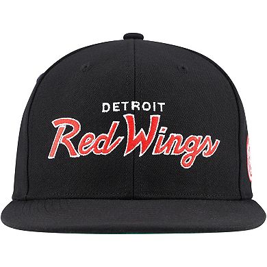 Men's Mitchell & Ness Black Detroit Red Wings Core Team Script 2.0 ...