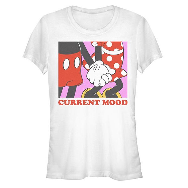 Disney's Mickey Mouse And Minnie Current Mood Juniors' Graphic Tee