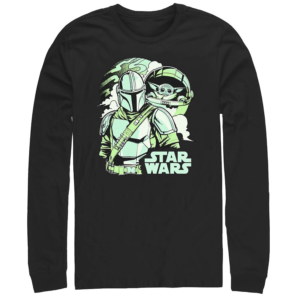 Men's The Mandalorian The Child And Mando Portrait Graphic Tee