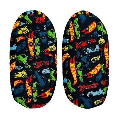 Boys Hot Wheels Allover Print Fuzzy Babba Slipper Socks