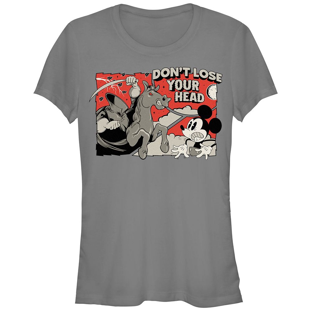 Disney's Mickey Mouse And Headless Horseman Juniors' Graphic Tee