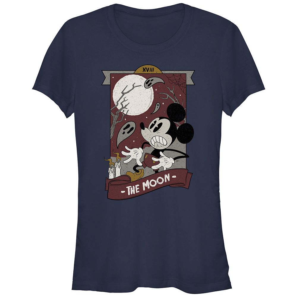 Disney's Mickey Mouse Tarot Card The Moon Juniors' Graphic Tee