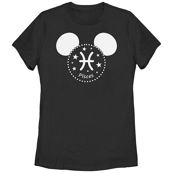 Disney's Mickey Mouse Pisces Sign Juniors' Graphic Tee