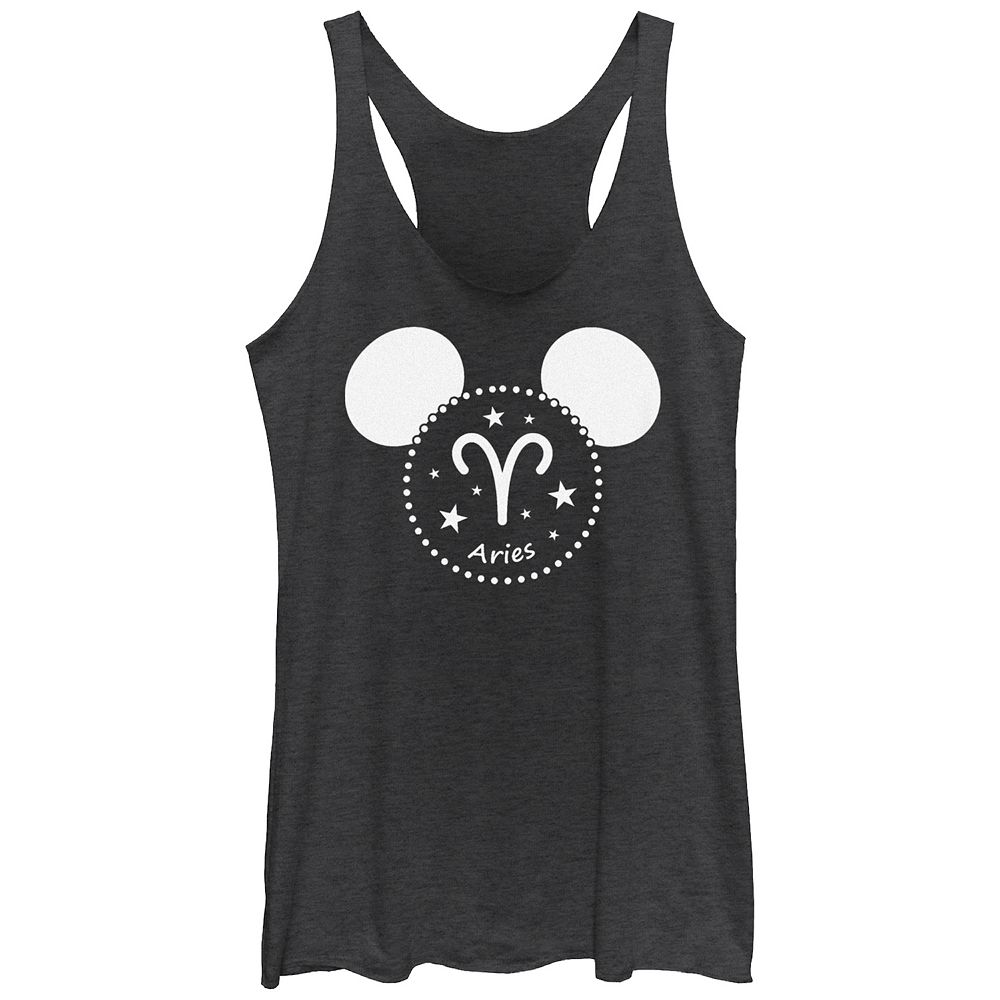Disney's Mickey Mouse Aries Sign Tri-Blend Juniors' Graphic Racerback Tank