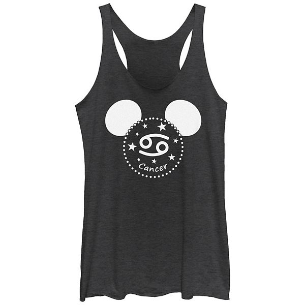 Disney's Mickey Mouse Cancer Sign Tri-Blend Juniors' Graphic Racerback Tank