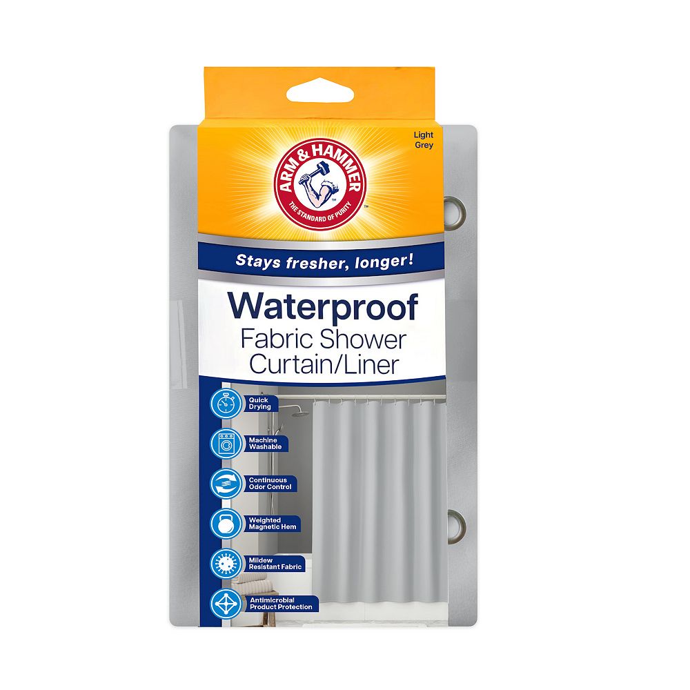 Arm & Hammer Waterproof Polyester Shower Curtain Liner