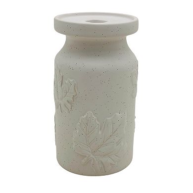 Celebrate Together™ Fall Large Ceramic Leaf Taper / Pillar Candleholder