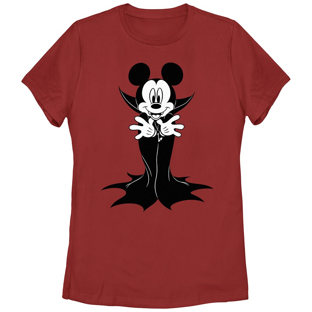 Disney's Mickey Mouse In Vampire Costume Juniors' Graphic Tee