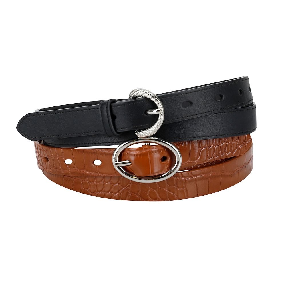 Women's LC Lauren Conrad 2-Piece Skinny & Reversible Crocodile Print ...