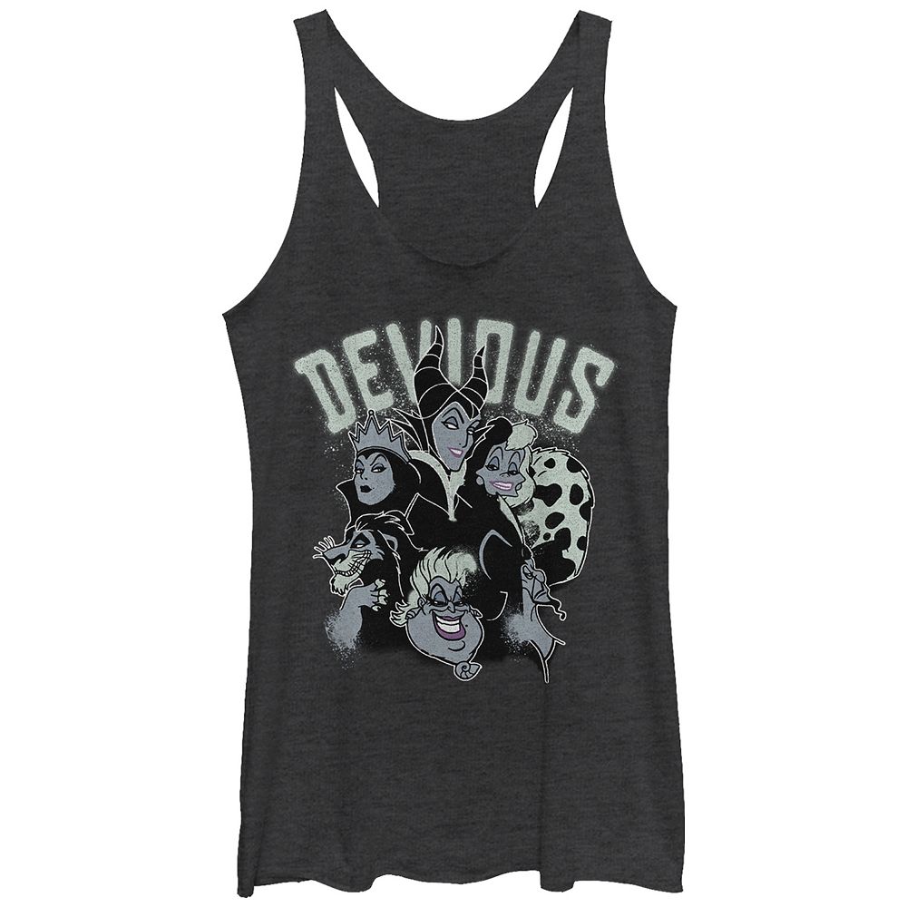 Disney's Villains Devious Group Tri-Blend Juniors' Graphic Racerback Tank