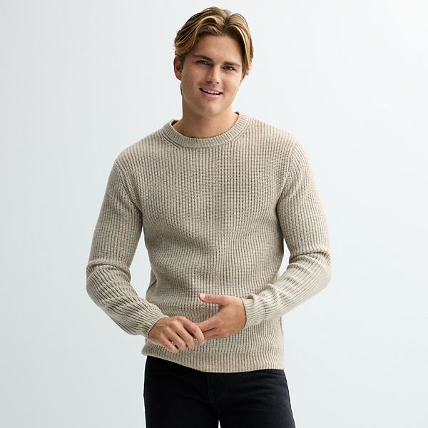 Men's Retrofit Textured Crewneck Sweater
