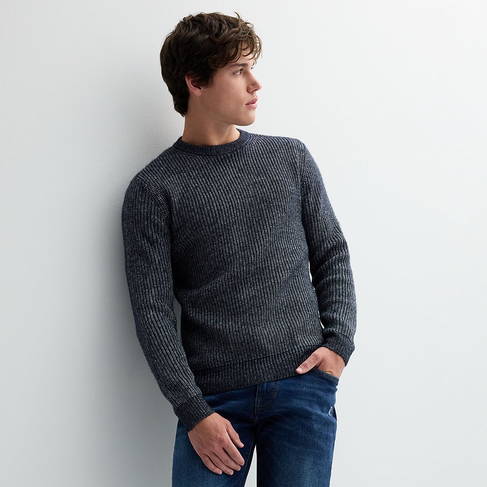 Men's Retrofit Textured Crewneck Sweater