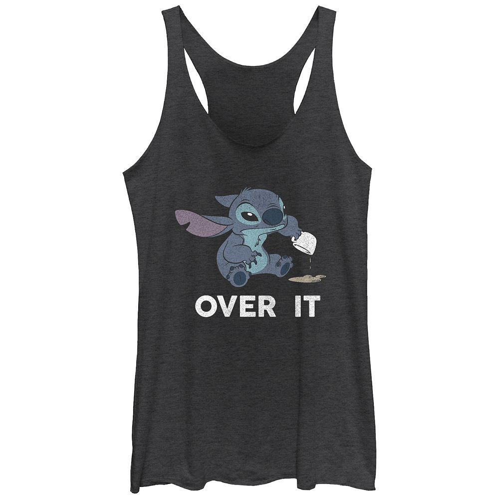 Disney's Lilo & Stitch Juniors' Over It Stitch Racerback Graphic Tank
