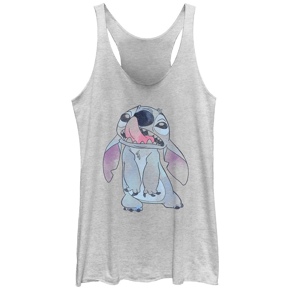 Disney's Lilo & Stitch Juniors' Nose Licker Stitch Racerback Graphic Tank
