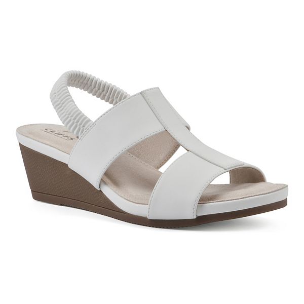 Cliffs by White Mountain Candea Women's Slingback Wedge Sandals