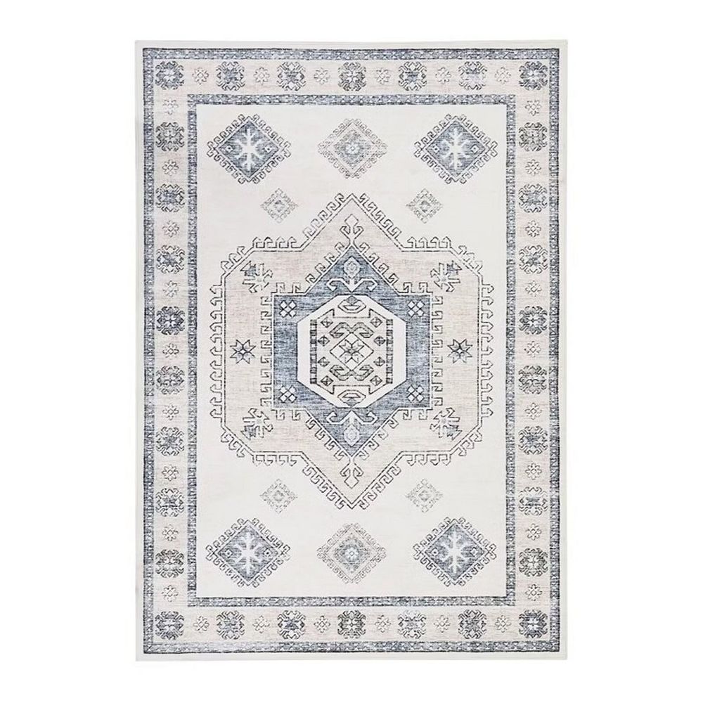 Garvee Boho Farmhouse Rug Geometric Print Vintage Washable Throw Carpet