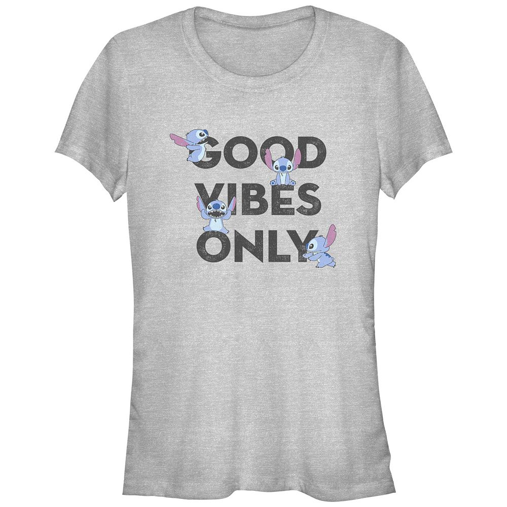 Disney's Lilo & Stitch Good Vibes Only Stitches Juniors' Graphic Tee