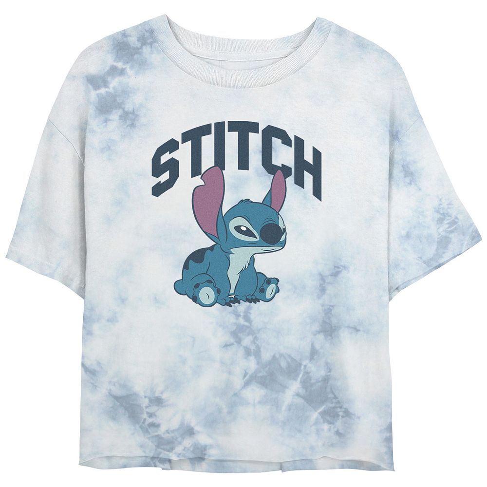 Disney's Lilo & Stitch Angry Looking Stitch Crop Top Bombard Wash ...
