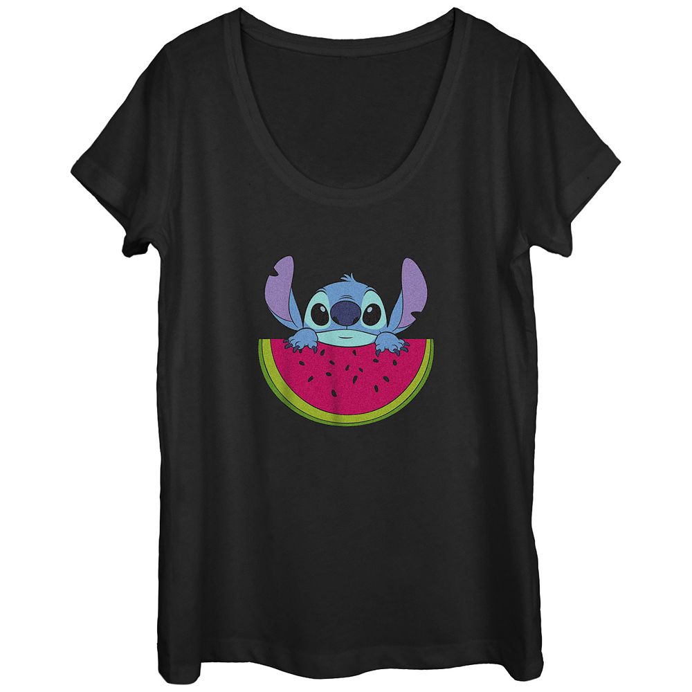 Disney's Lilo & Stitch Watermelon Stitch Juniors' Graphic Tee