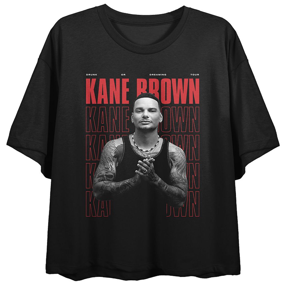 Juniors' Kane Brown Tour Graphic Cropped Graphic Tee
