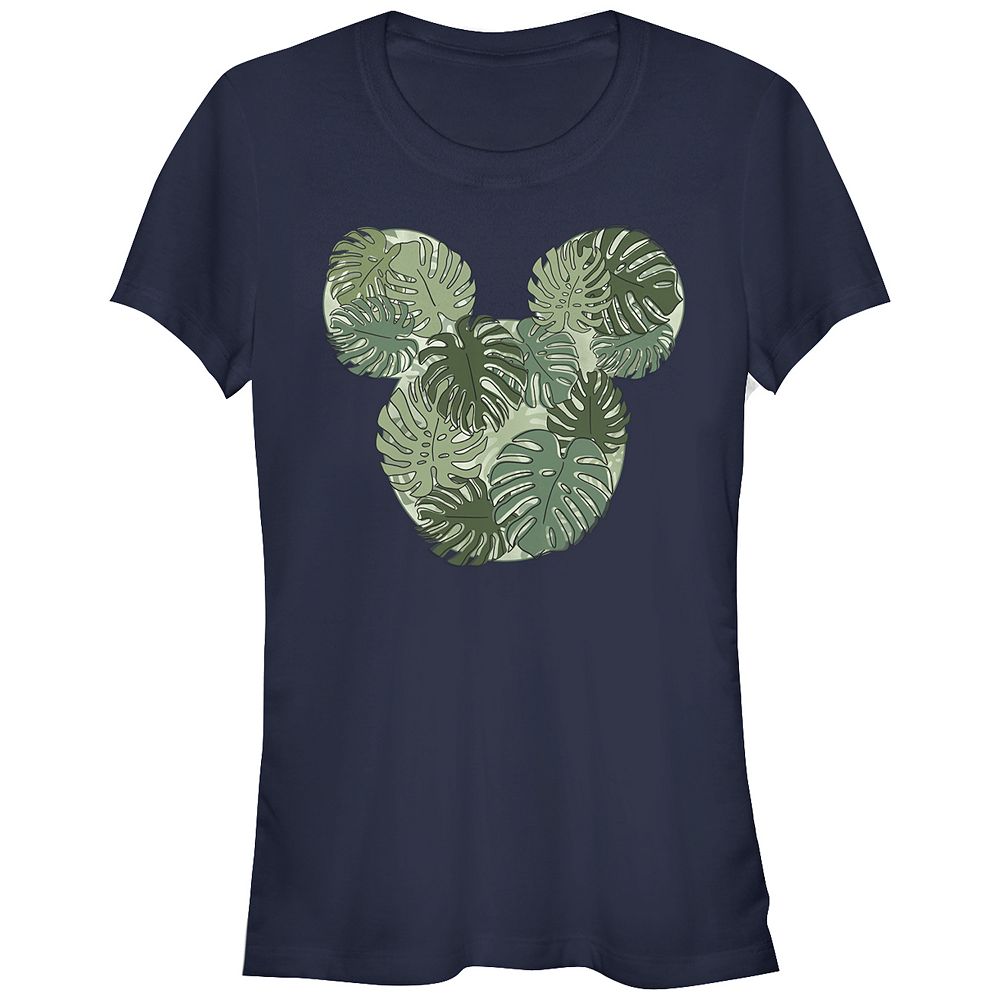 Disney's Mickey Mouse Monstera Leaves Head Juniors' Graphic Tee