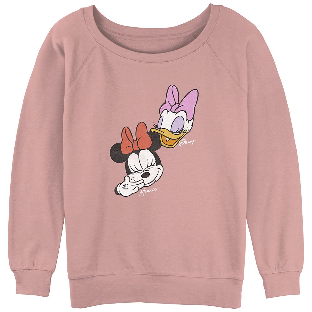 Disney's Minnie Mouse And Daisy Laughing Juniors' Graphic Slouchy Terry