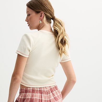 Juniors' Vanilla Star Baby Tee