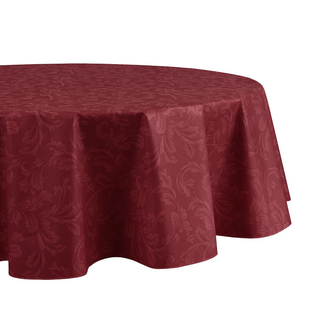 Elrene Home Fashions Camile Floral Scroll Damask Round/oval Vinyl ...