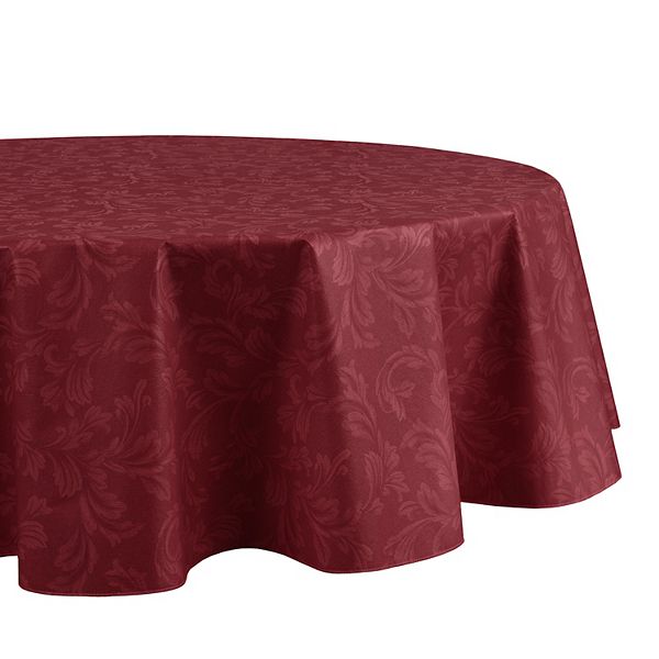 Elrene Home Fashions Camile Floral Scroll Damask Round/oval Vinyl ...